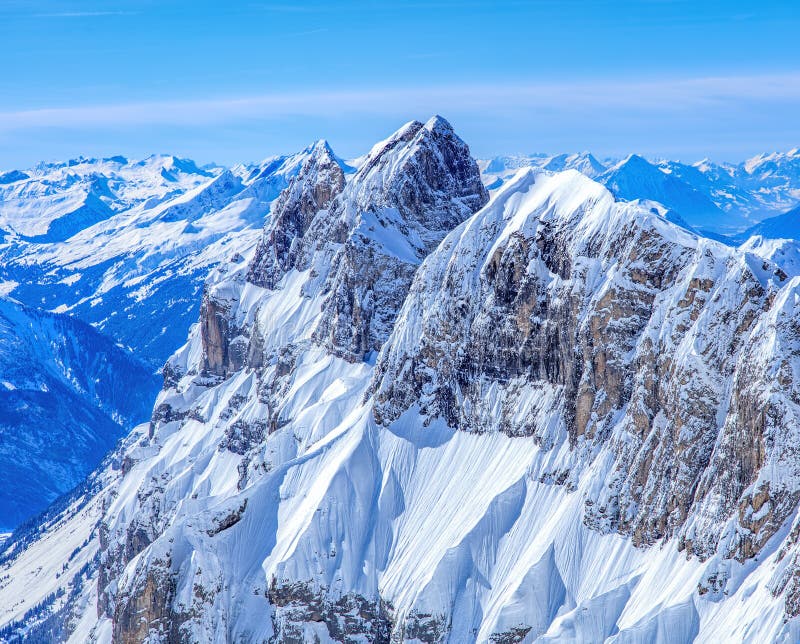 Reissend Nollen, View from Mt. Titlis Stock Photo - Image of summit ...