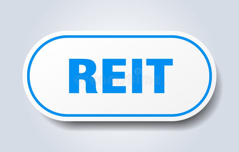 Reit Sign. Rounded Isolated Button. White Sticker Stock Vector ...