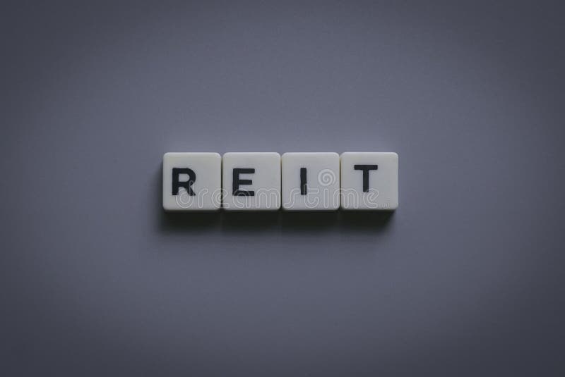 Reit Word Made of Square Letter Word on Gray Background Stock Photo ...