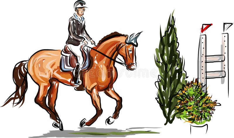 Pferd Springen Stock Illustrationen, Vektoren, & Kliparts - 5,275 Stock ...