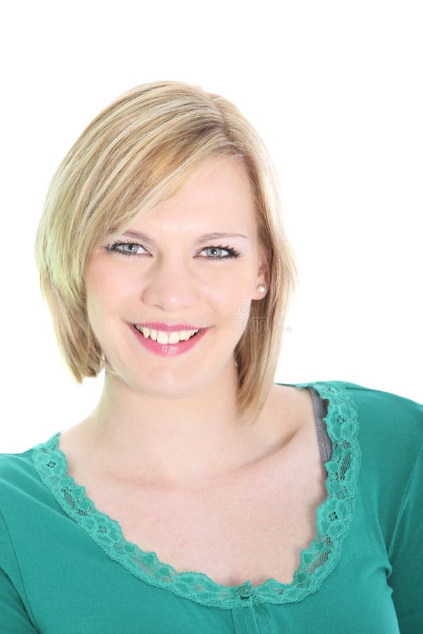 Reizend junge blonde Frau stockbild. Bild von baumuster - 27440667