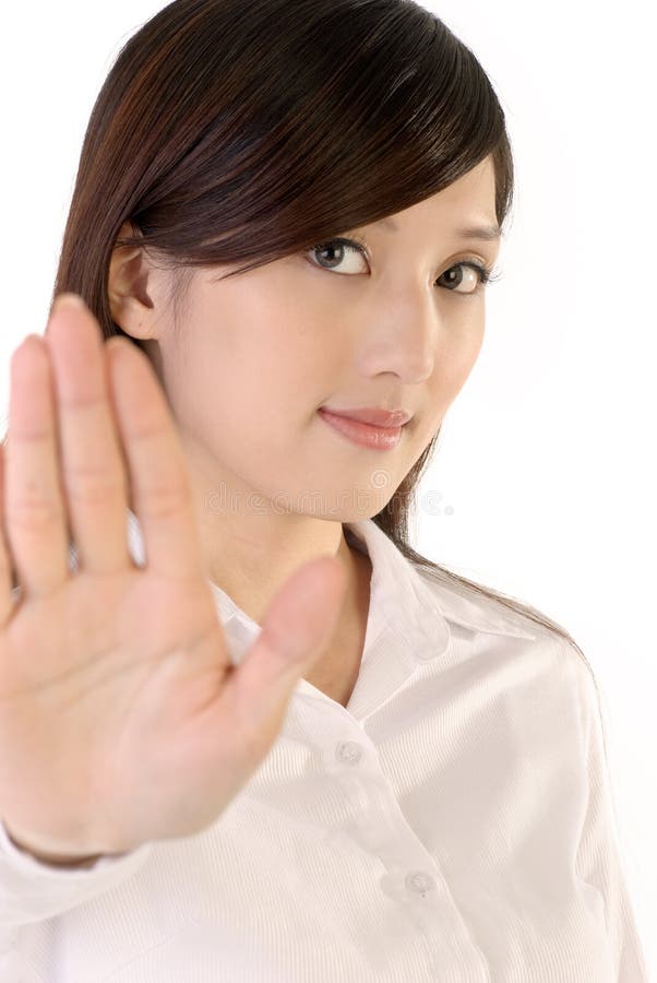Women with hand up STOP stock photo. Image of finger, abuse - 3431418