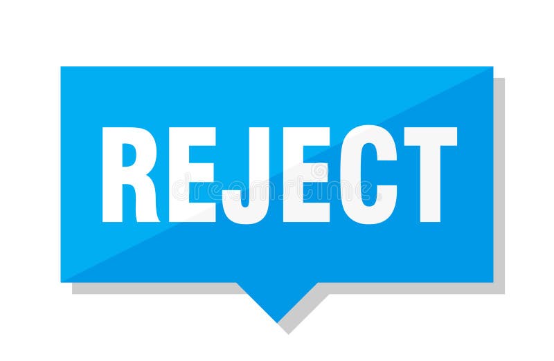 Reject price tag stock vector. Illustration of banner - 118867655