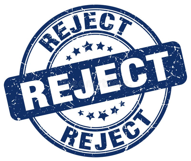Reject blue stamp stock vector. Illustration of seal - 119421336