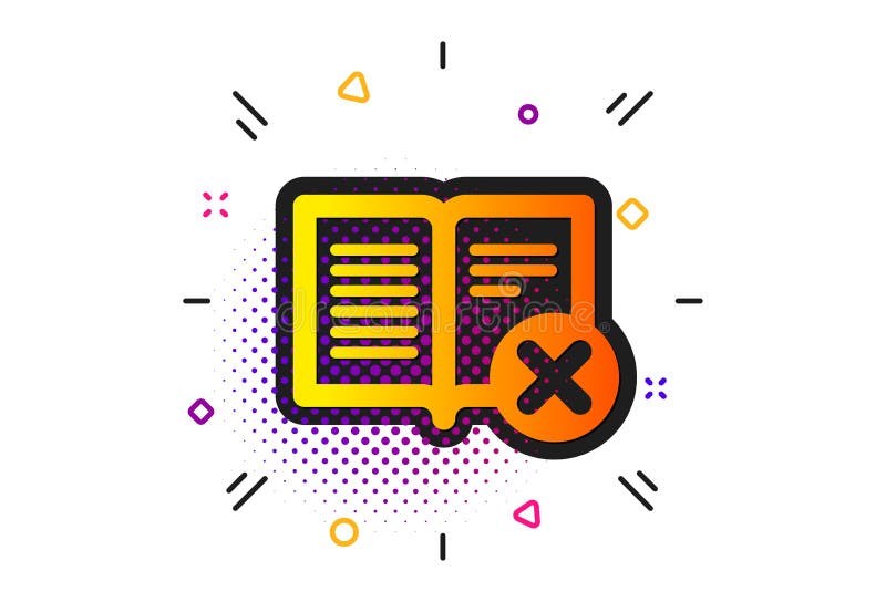 Reject Book Icon. Decline Read Sign. Vector Stock Vector - Illustration ...