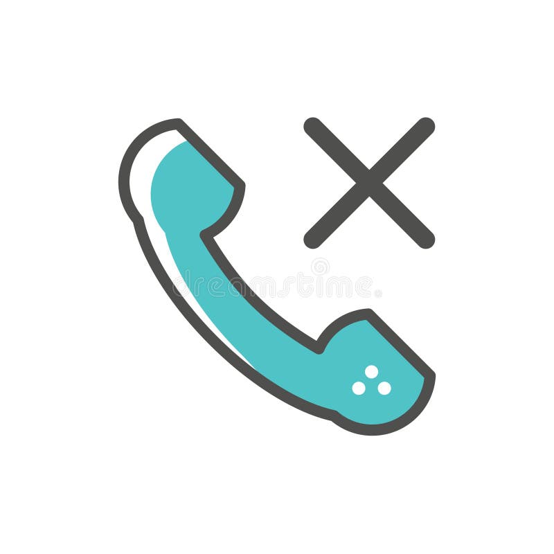Reject Call Icon. Vector Illustration Decorative Design Stock Vector ...