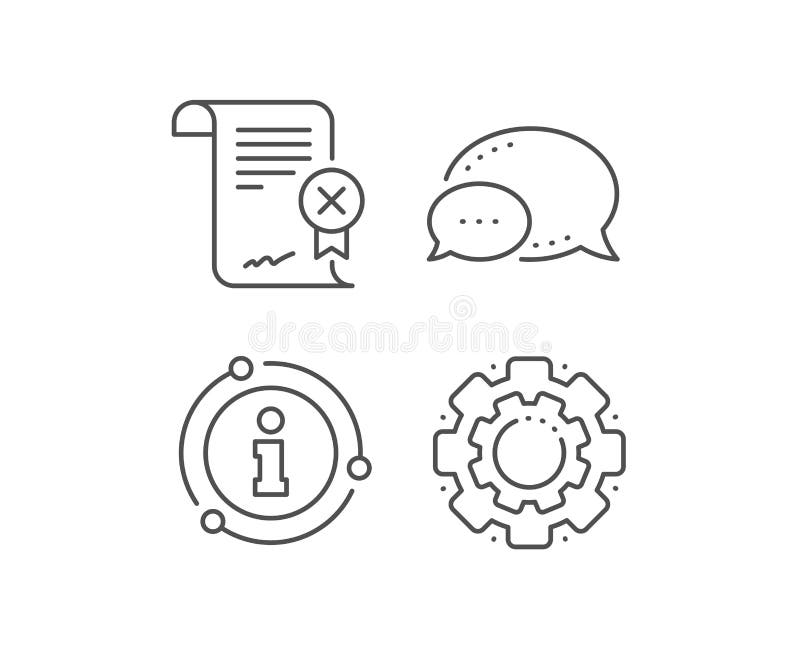 Reject Certificate Line Icon. Decline Document Sign. Vector Stock ...