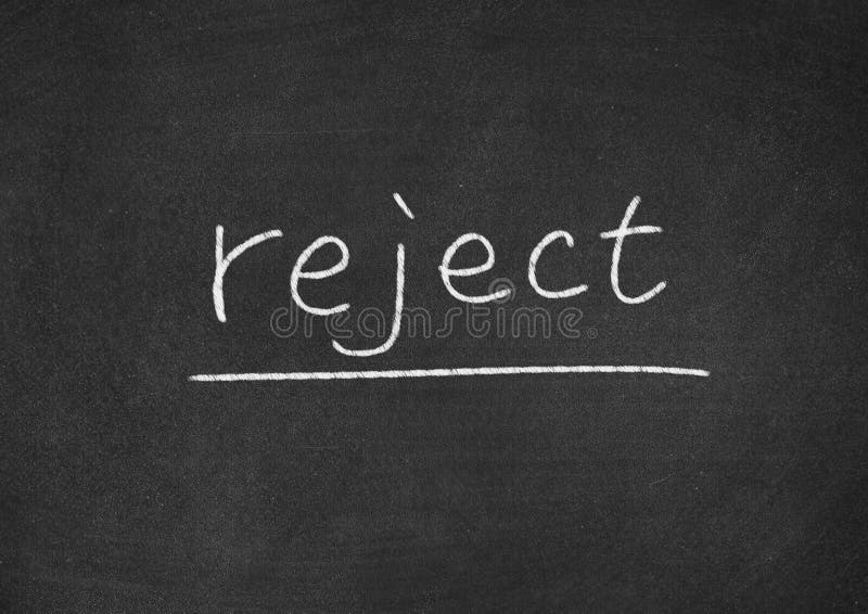 The word REJECT stock photo. Image of lettering, rejection - 151426194