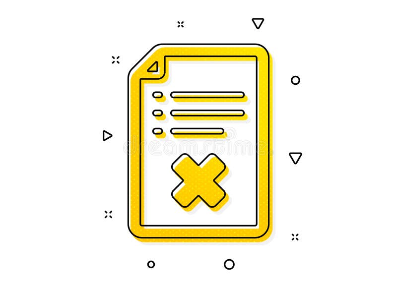 Reject File Icon. Decline Document Sign. Vector Stock Vector ...