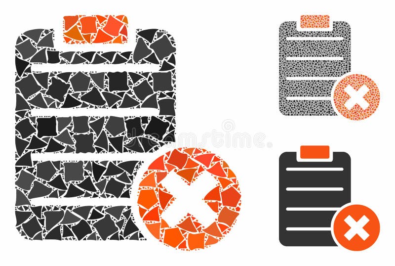 Reject Form Composition Icon of Trembly Pieces Stock Vector ...