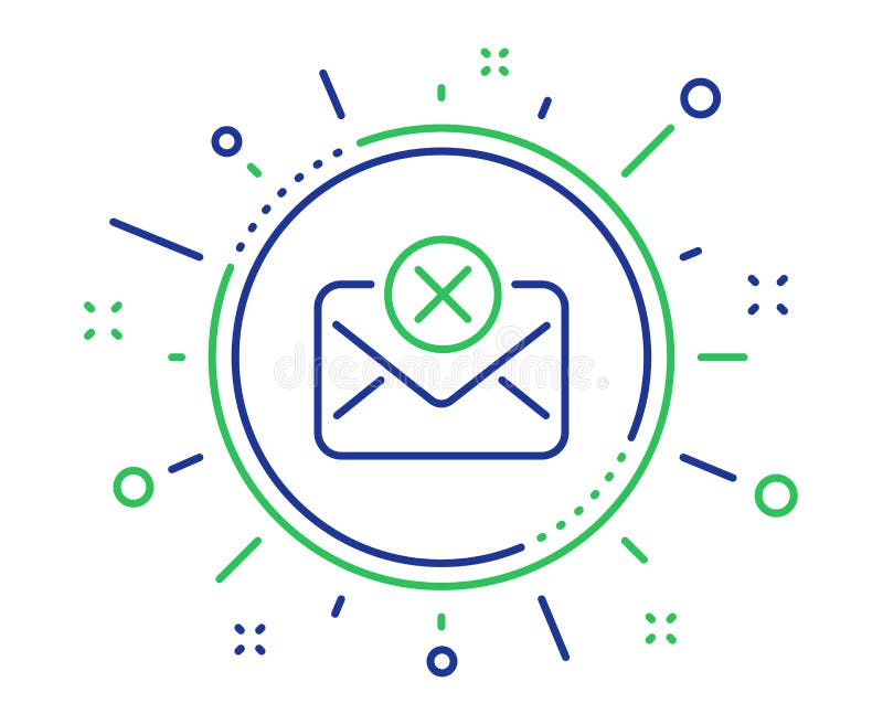 Reject Mail Line Icon. Delete Message Sign. Vector Stock Vector ...