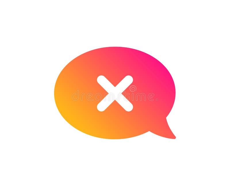Reject Message Icon. Decline Chat Sign. Vector Stock Vector ...