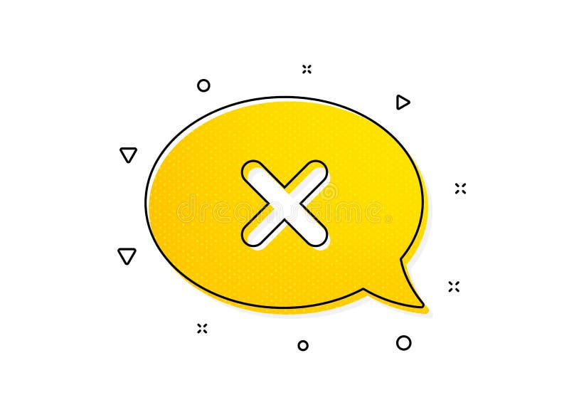 Reject Message Icon. Decline Chat Sign. Vector Stock Vector ...