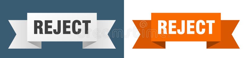 Reject Ribbon. Reject Isolated Paper Sign. Banner Stock Vector ...