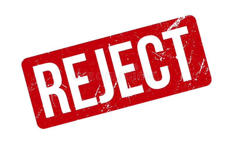 Reject Rubber Stamp. Red Reject Rubber Grunge Stamp Seal Vector ...