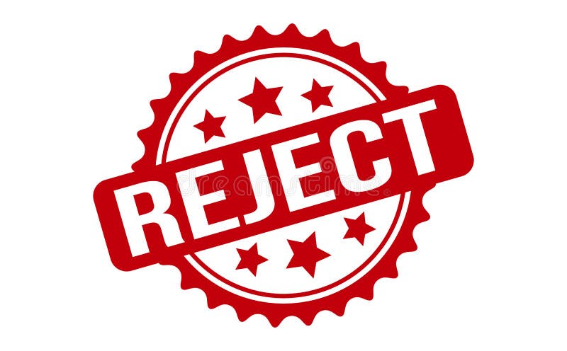 Reject Rubber Stamp. Red Reject Rubber Grunge Stamp Seal Vector ...