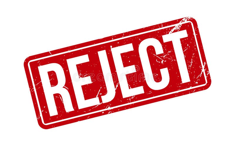 Reject Rubber Stamp. Red Reject Rubber Grunge Stamp Seal Vector ...