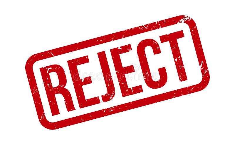 Reject Rubber Stamp. Red Reject Rubber Grunge Stamp Seal Vector ...