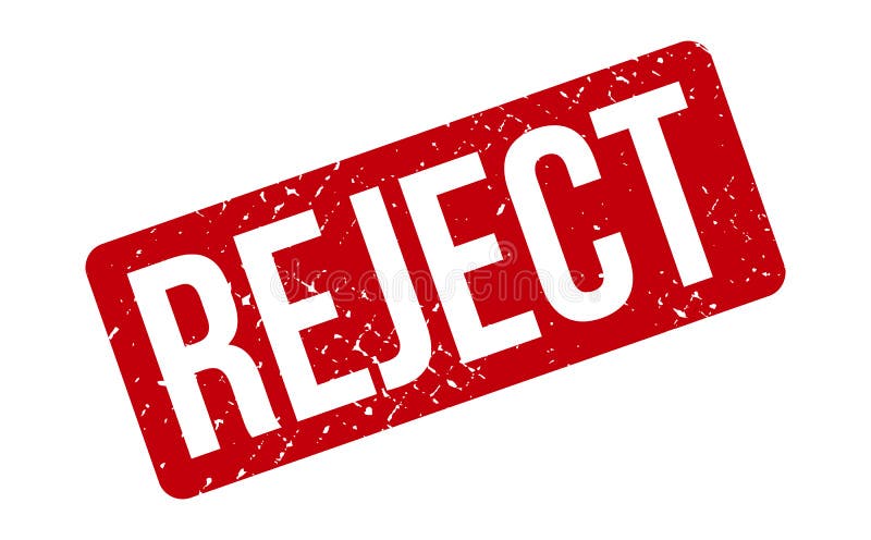 Reject Rubber Stamp. Red Reject Rubber Grunge Stamp Seal Vector ...