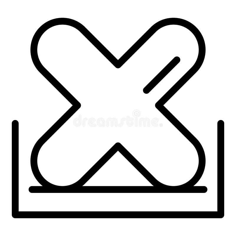 Reject Sign Icon, Outline Style Stock Vector - Illustration of cross ...