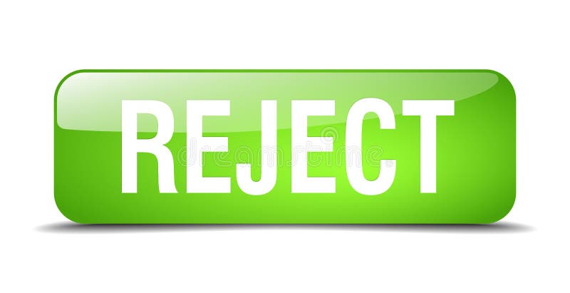 Reject button stock vector. Illustration of website - 119901698