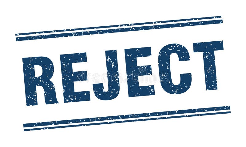 Reject Stamp on Box Shows Rejection or Denied Product Stock ...