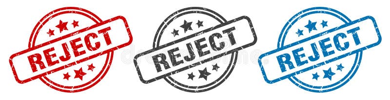 Reject Stamp on Box Shows Rejection or Denied Product Stock ...