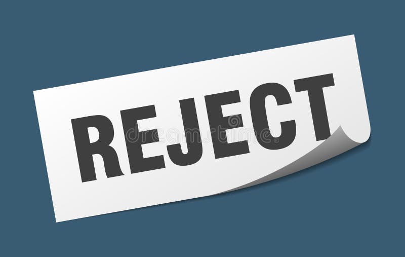 Reject sticker. stock vector. Illustration of reject - 153666891