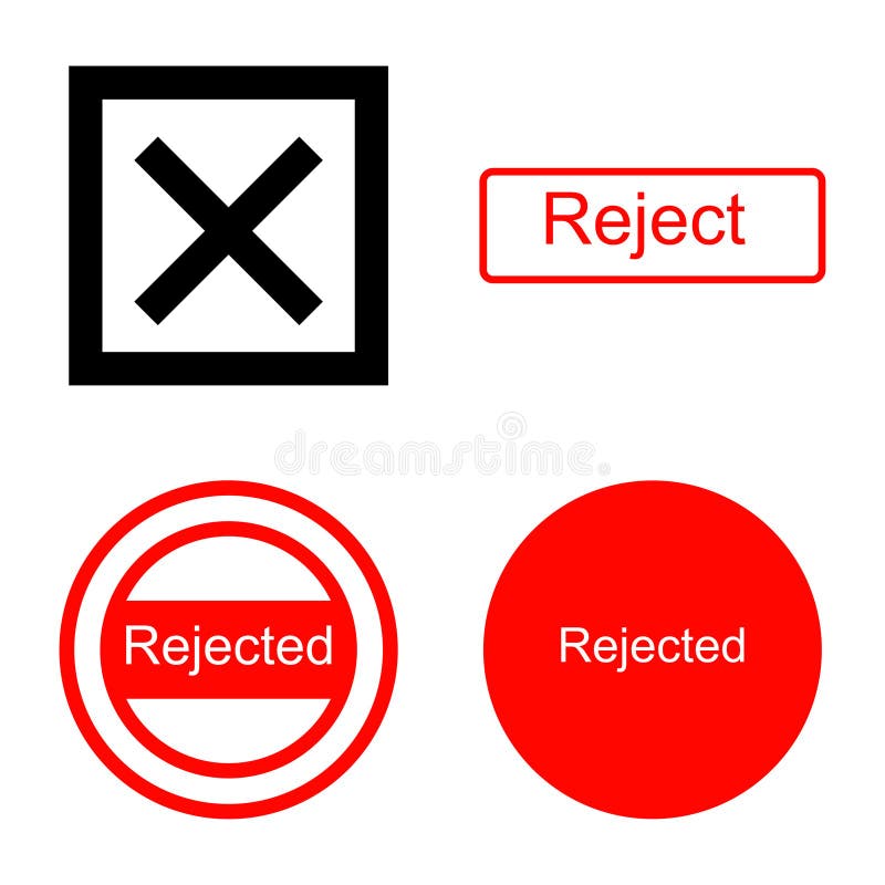 Reject vector icon stock illustration. Illustration of volume - 299094655
