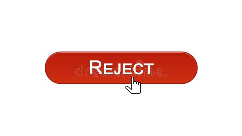 Reject Web Interface Button Clicked With Mouse Cursor Wine Red Access