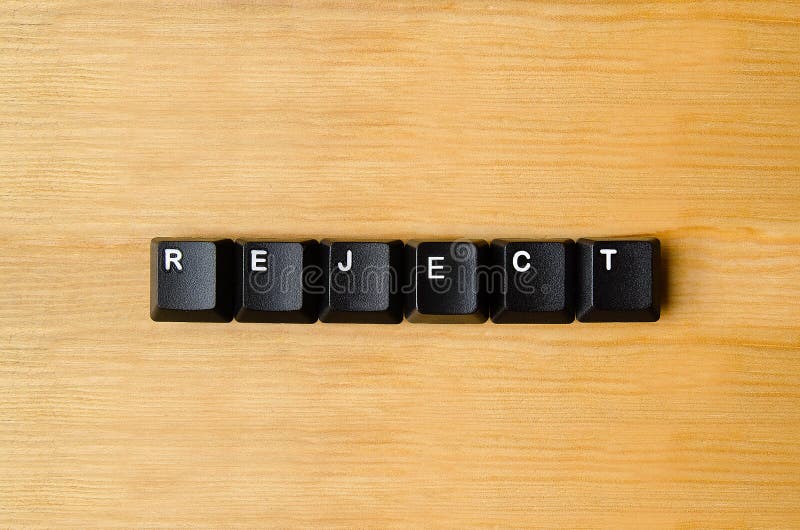 Reject word stock image. Image of refuse, typo, buttons - 98440009
