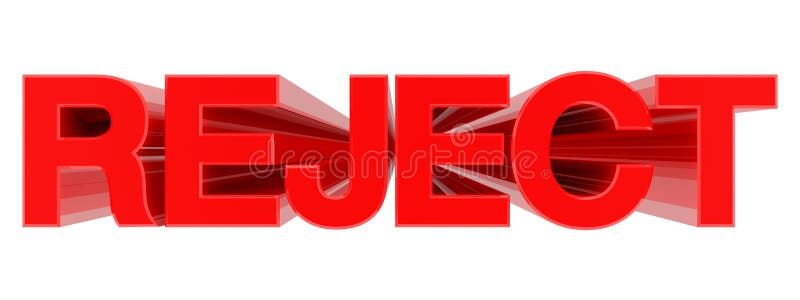 Reject Word Written on Red Rubber Stamp Stock Illustration ...