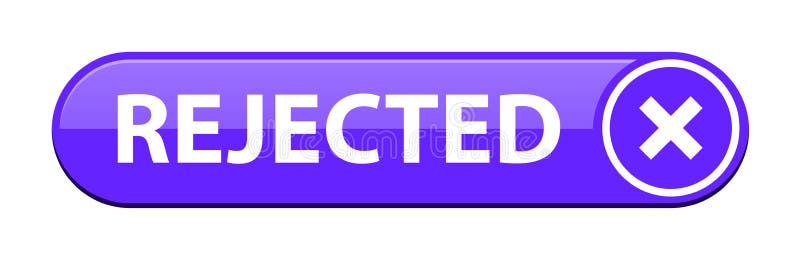 Rejected button stock vector. Illustration of accepted - 201192202