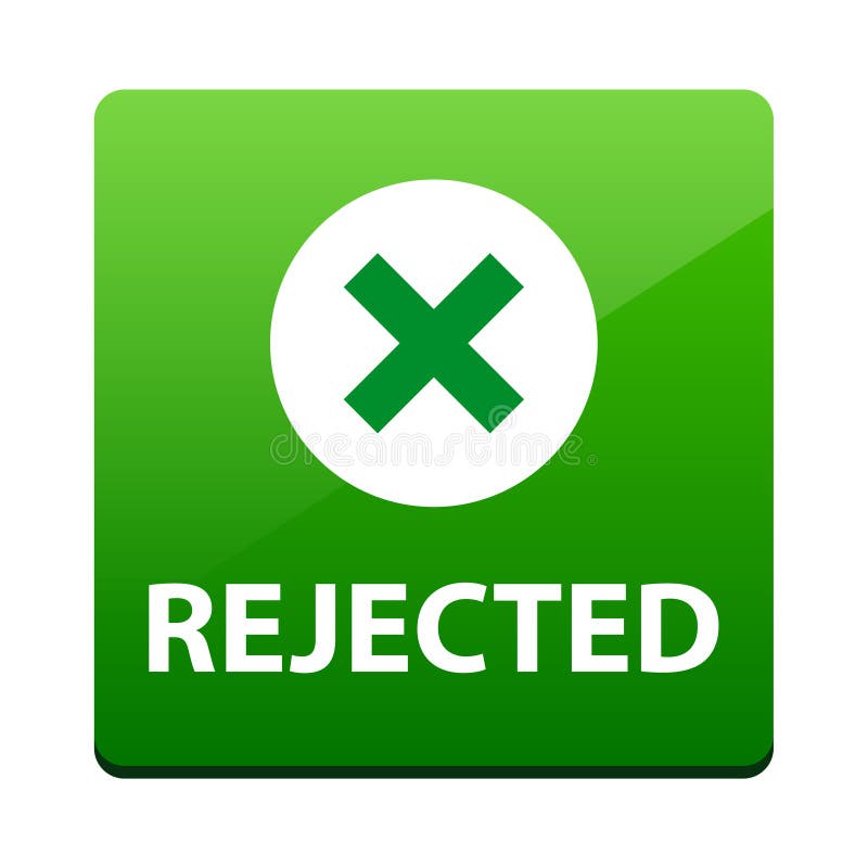 Rejected button stock vector. Illustration of business - 201192442
