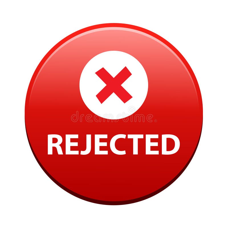 Rejected button stock vector. Illustration of abstract - 201192452
