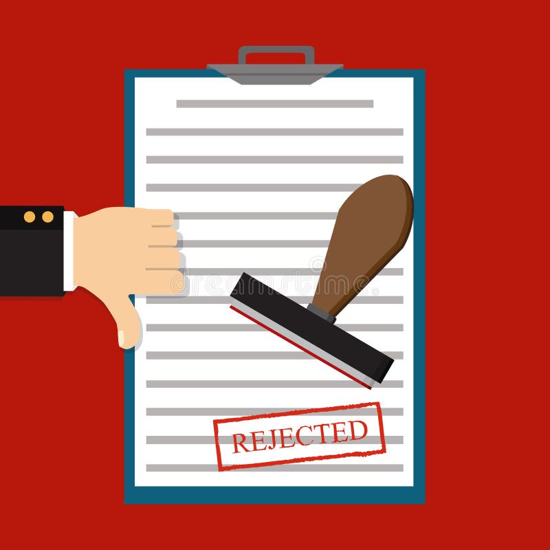 Rejected Application Concepts. Illustration. Rejected Doc Stock ...