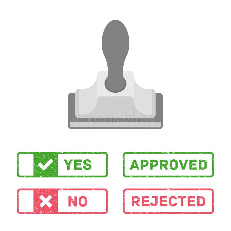 Approved Rejected Ink Stamps Stock Illustrations – 171 Approved ...