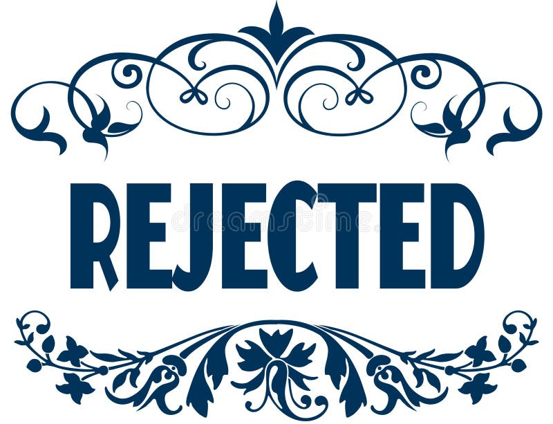 REJECTED Text on Flower Label. Stock Illustration - Illustration of ... REJECTED Text on Flower Label. Stock Illustration - Illustration of ...