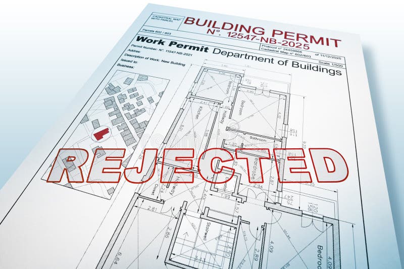 Rejected Building Permit Concept Denied Authorization Residential ...