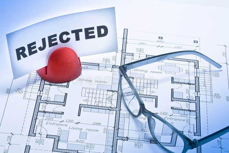 Rejected Buildings Permit Concept with Declined Residential Building ...