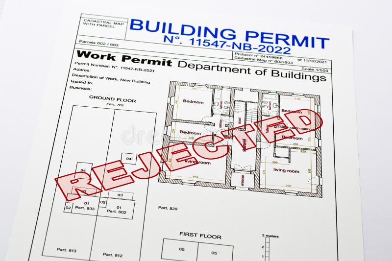 Buildings Permit Project Concept with Residential Building Construction ...