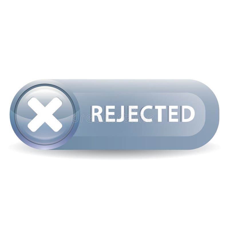 A Rejected Button Illustration. Stock Illustration - Illustration of ...