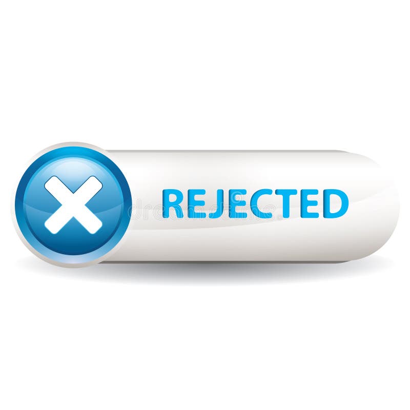 A Rejected Button Illustration. Stock Illustration - Illustration of ...
