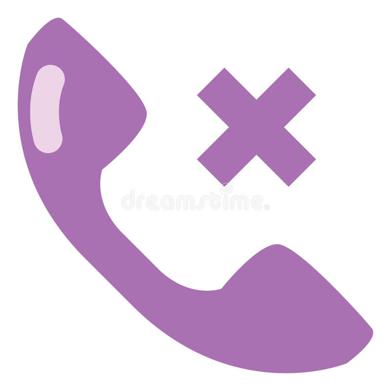 Rejected call, icon stock vector. Illustration of handset - 260376411