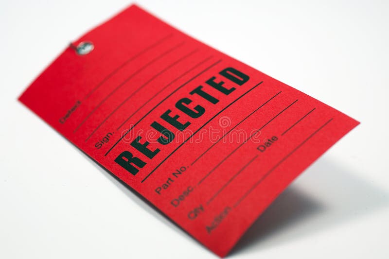 Rejected stock image. Image of reject, unsuccessful, form - 30780429