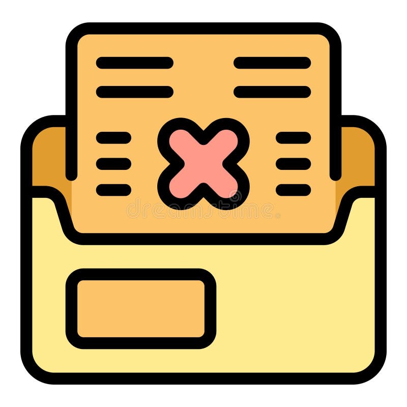 Rejected Document with Error in Folder is Refused Stock Vector ...