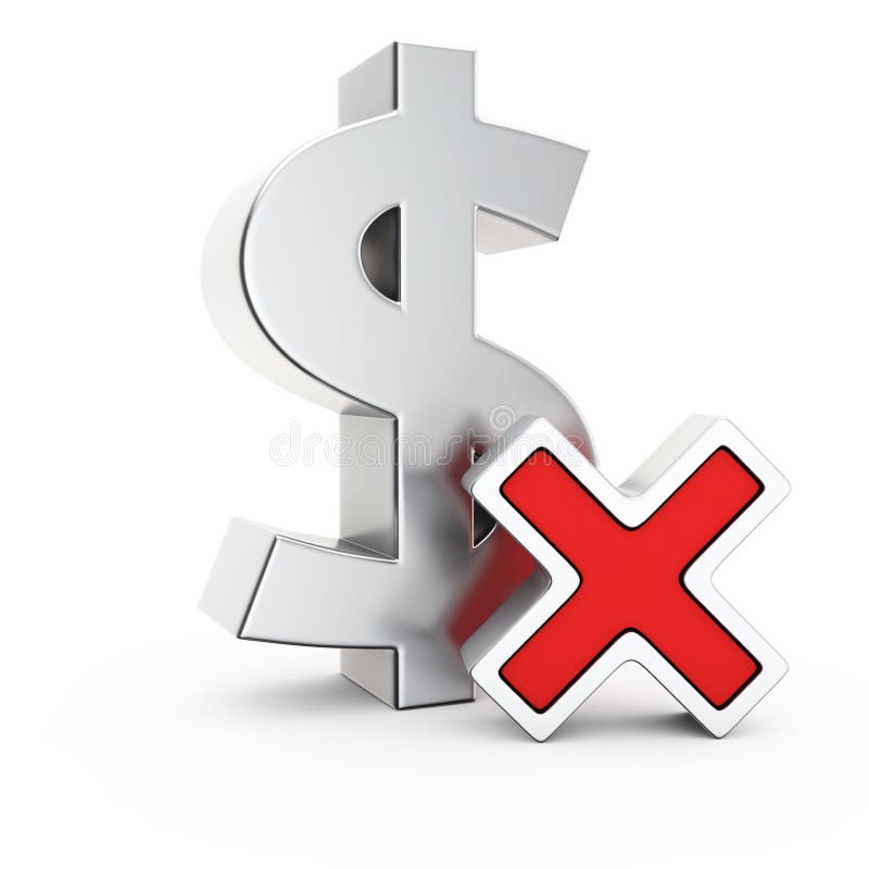 Rejected dollar stock illustration. Illustration of money - 31094876