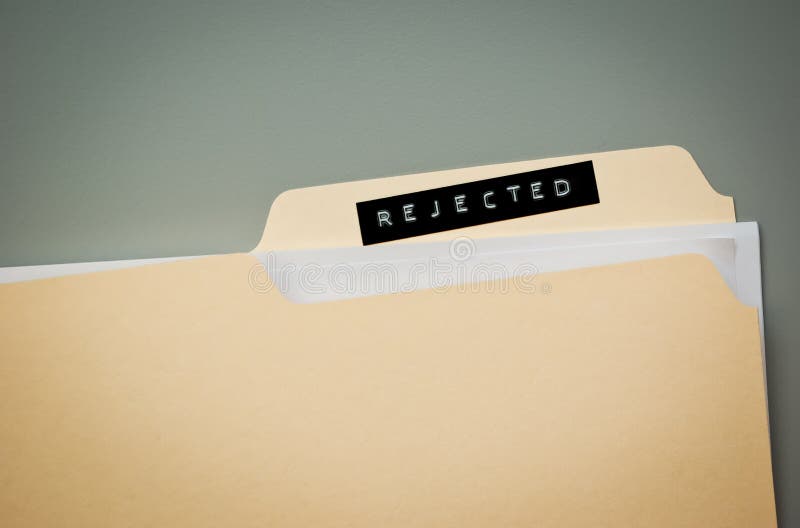 REJECTED Manila Office Folder Stock Photo - Image of commerce, office ...