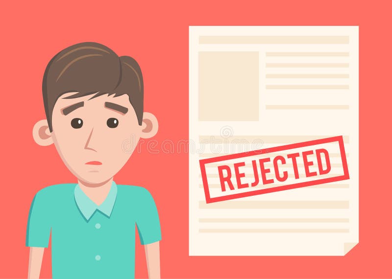 Rejected Paper Document. Cartoon Vector Illustration Stock Vector ...