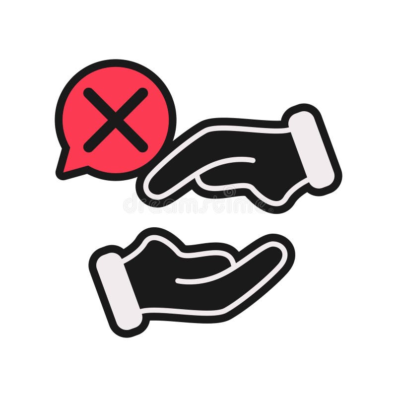 Rejected Partnership Handshake Icon Stock Vector - Illustration of deal ...